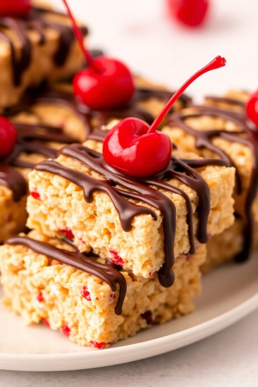 Chocolate Covered Cherry Rice Krispies Treats Recipe Guide – The Tasty ...