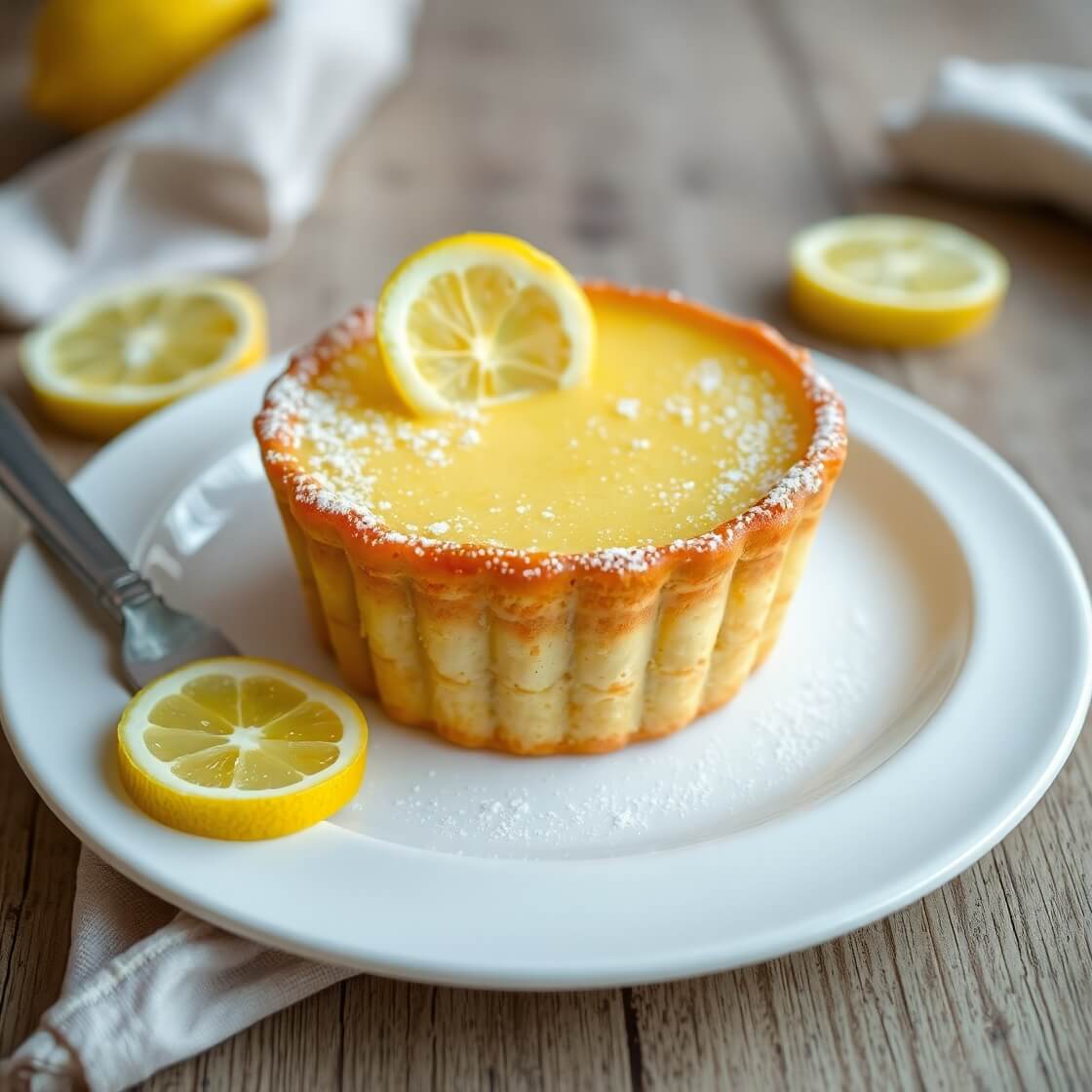 Baby Lemon Impossible Pie with Condensed Milk Recipe – The Tasty Flavors