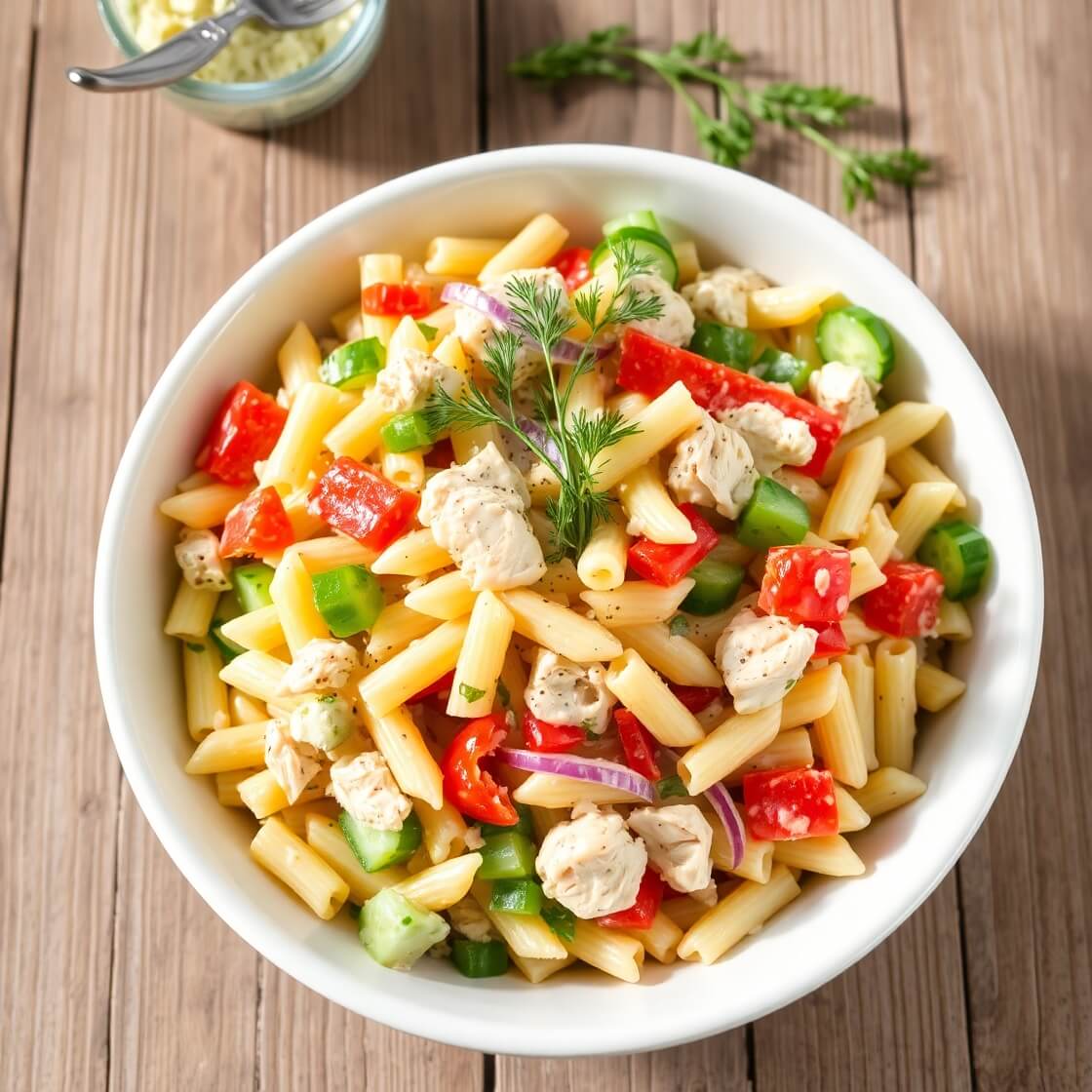 Cold Chicken Pasta Salad Recipe – The Tasty Flavors