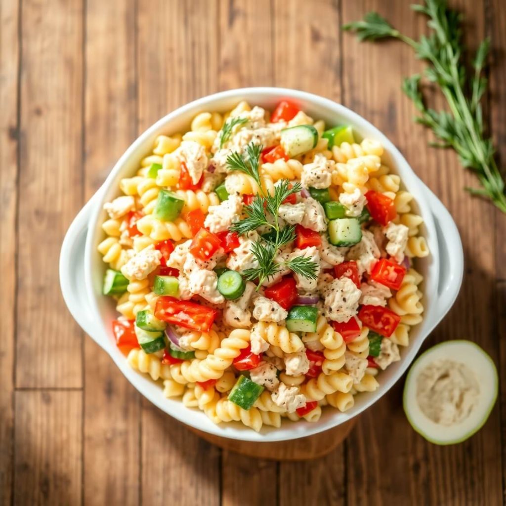 Cold Chicken Pasta Salad Recipe - The Tasty Flavors