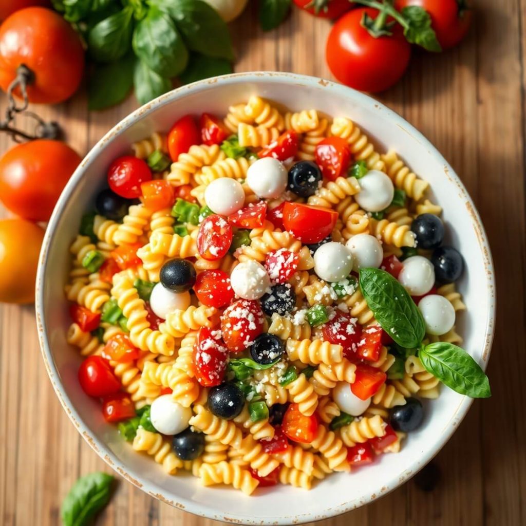 Tri Color Pasta Salad – The Tasty Flavors