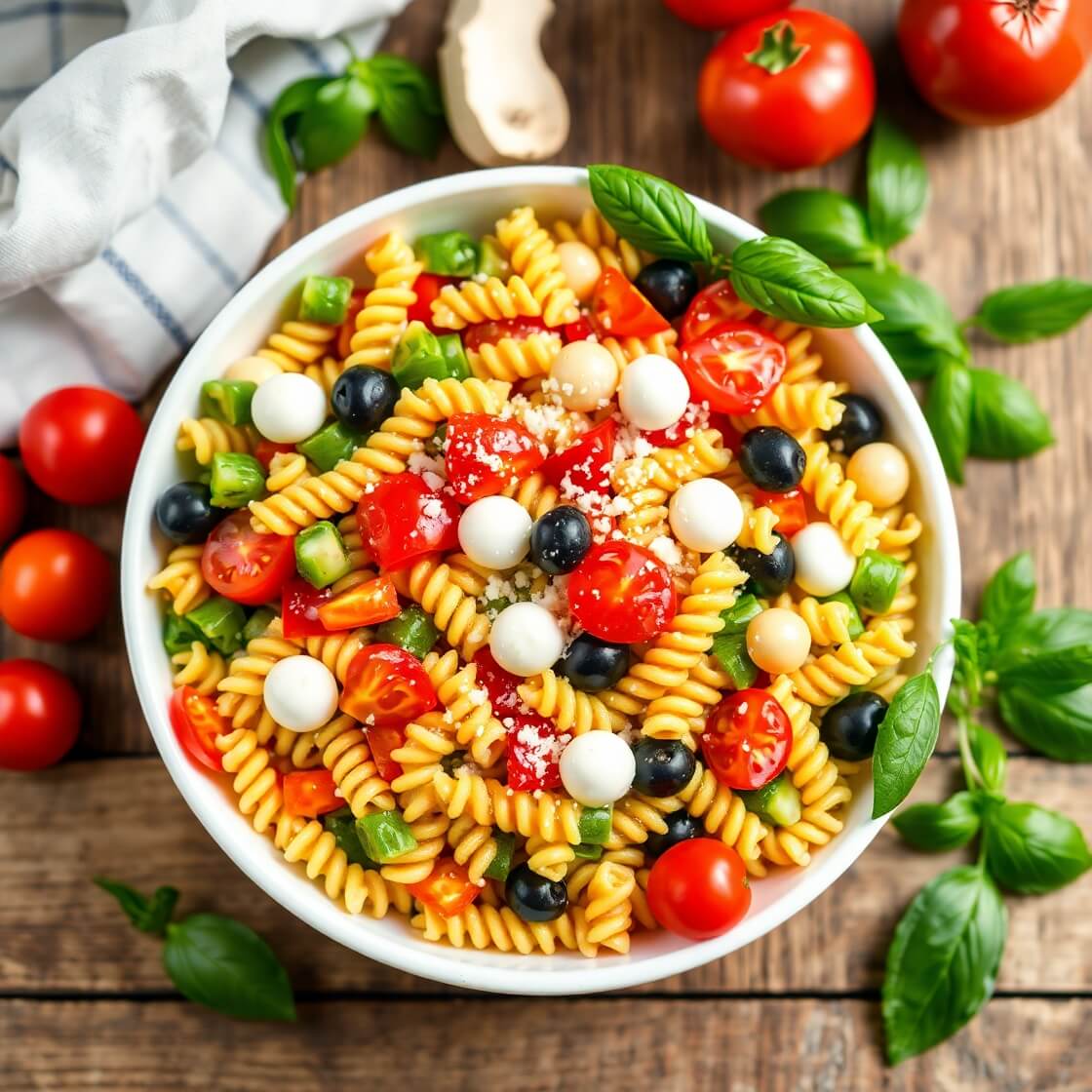 Tri Color Pasta Salad – The Tasty Flavors