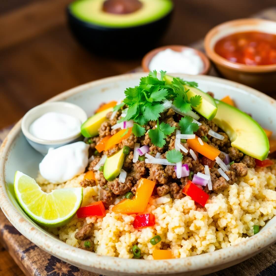 Ground Beef Bowls Recipe - The Tasty Flavors