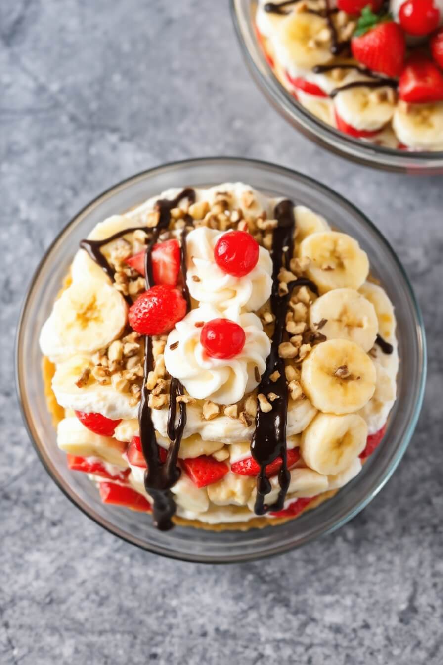 Banana Split Dessert – The Tasty Flavors