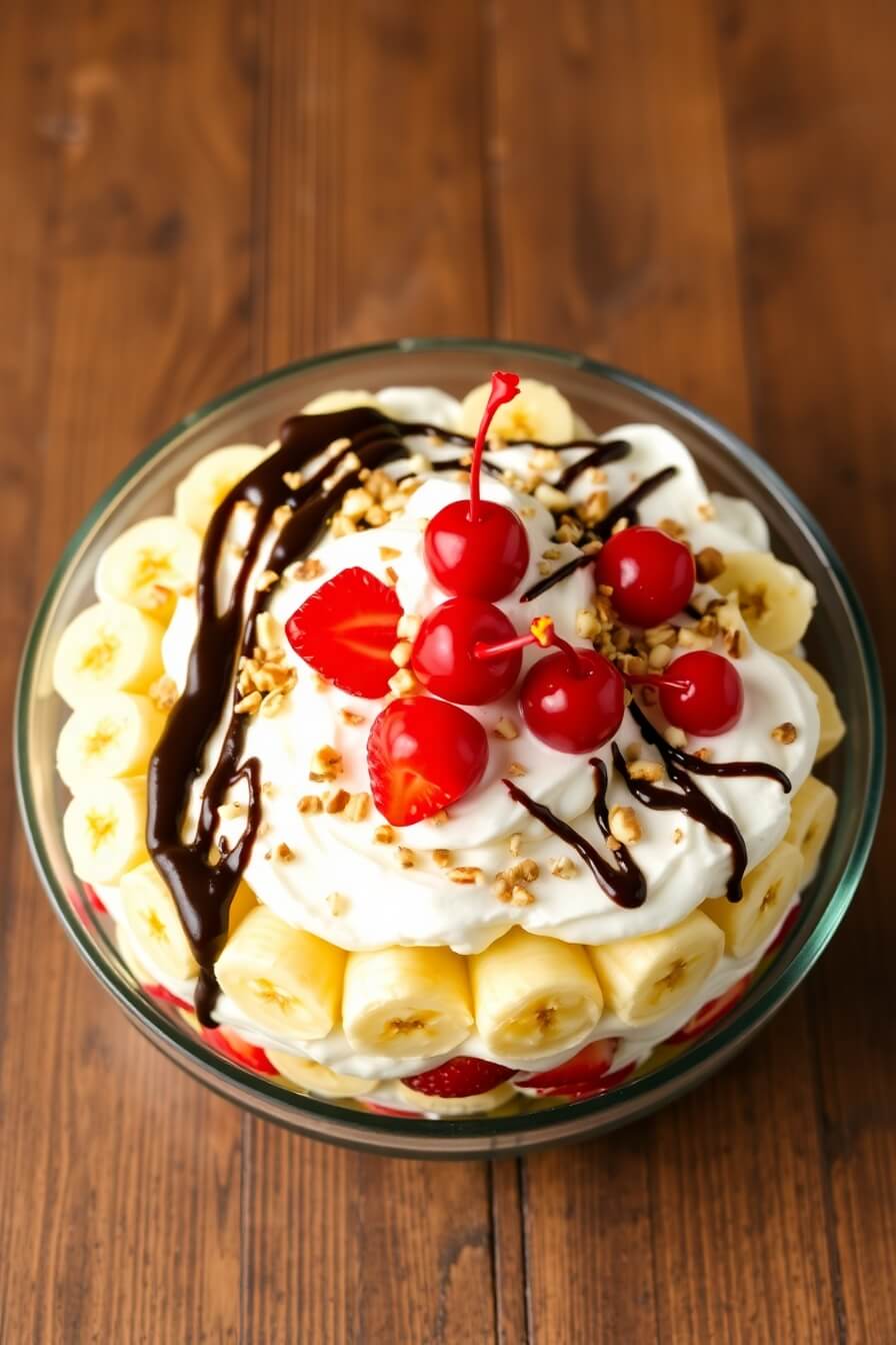 Banana Split Dessert - The Tasty Flavors