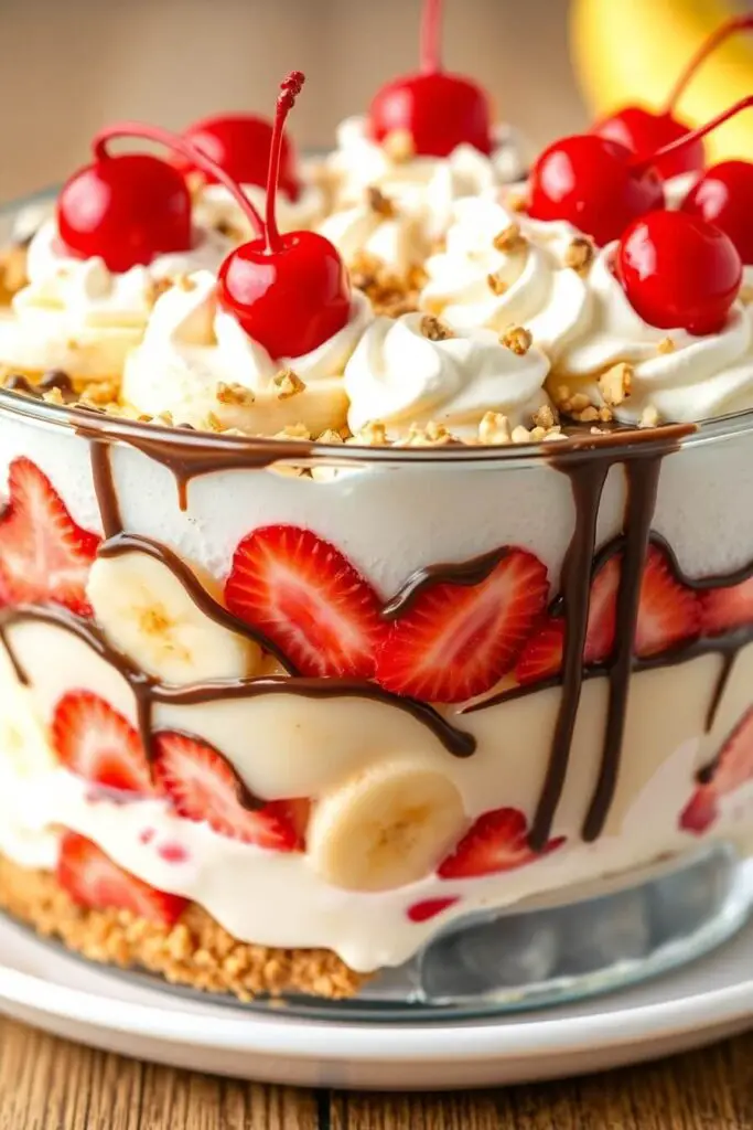 Banana Split Dessert – The Tasty Flavors