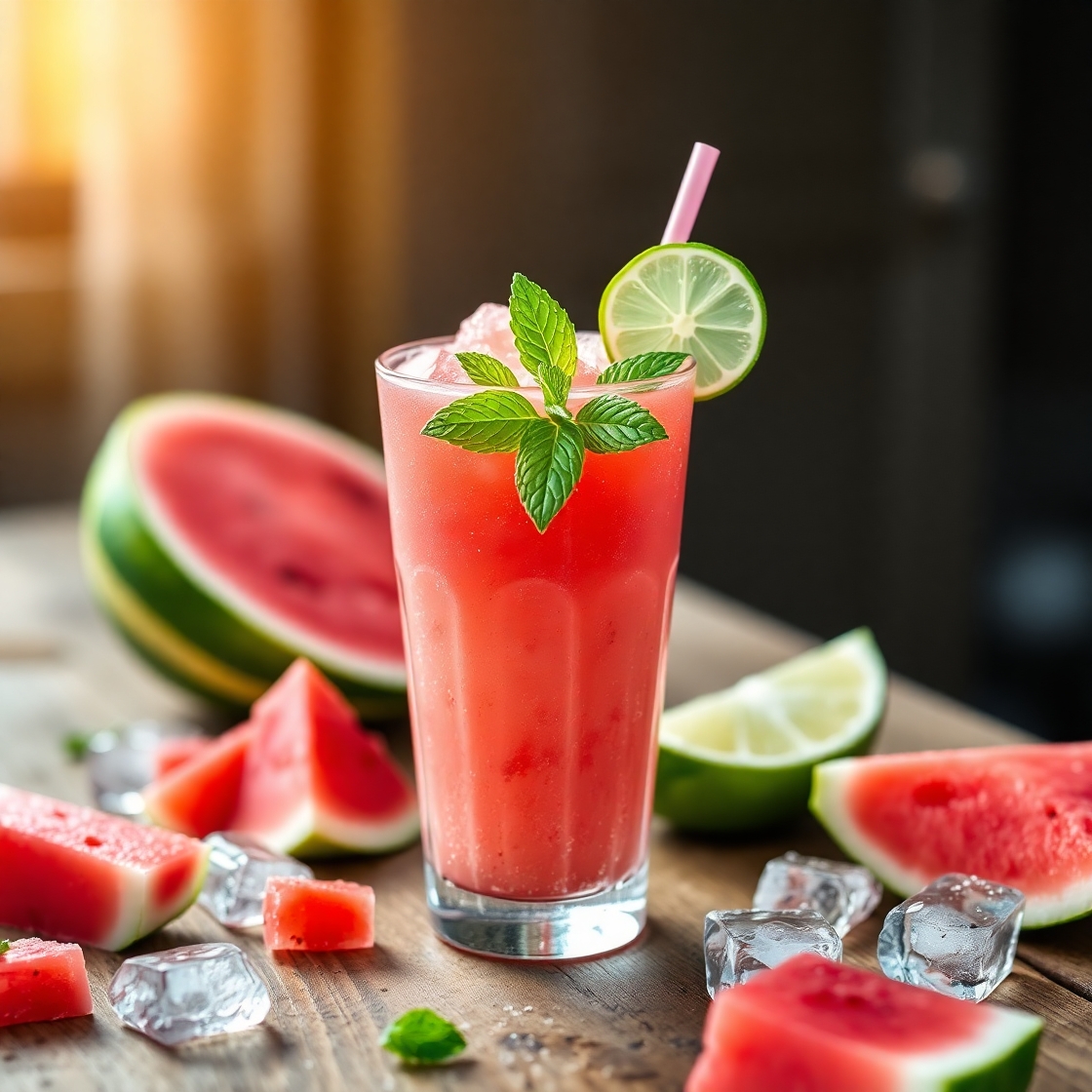 Watermelon Slushie Recipe - The Tasty Flavors