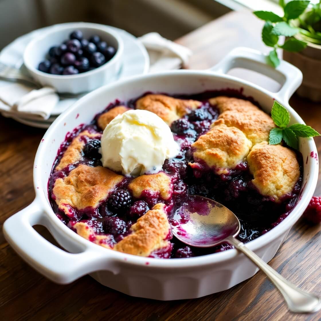 Black Raspberry Cobbler - The Tasty Flavors